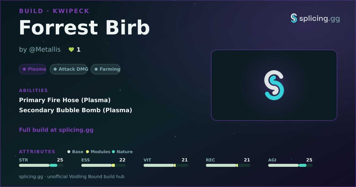 Forrest Birb — Voidling Bound build · splicing.gg