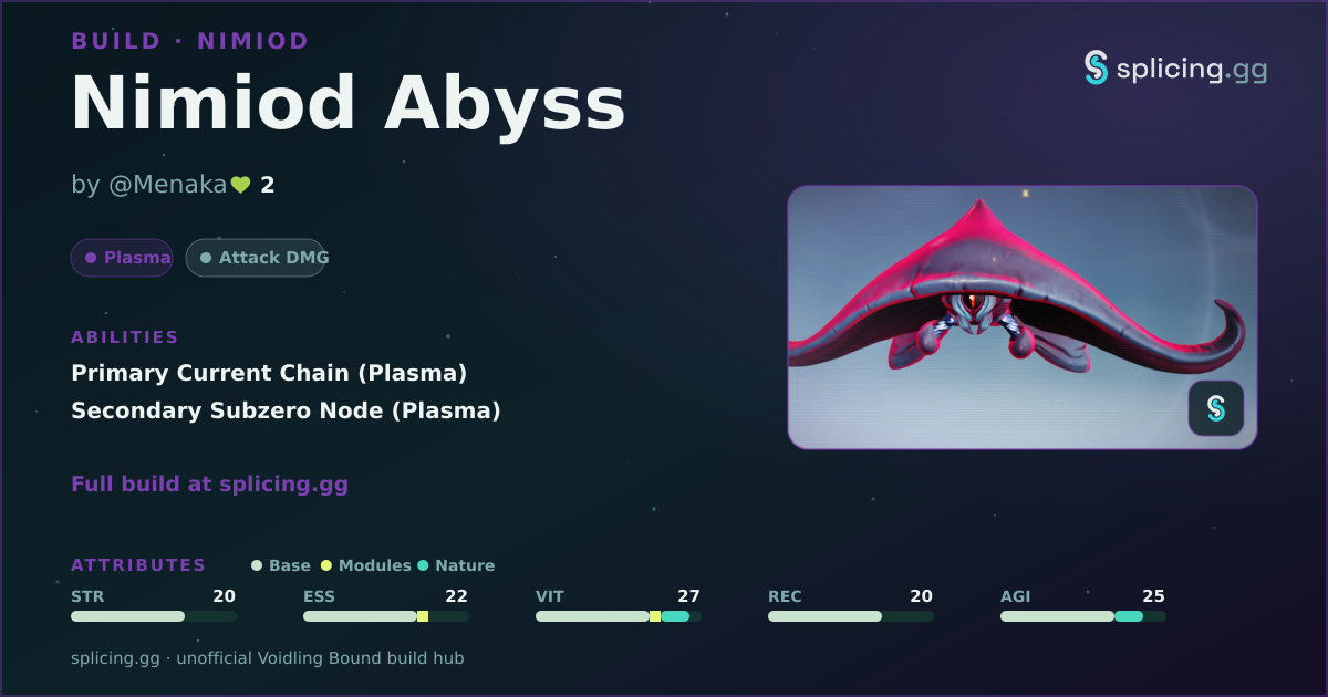 Nimiod Abyss — Voidling Bound build · splicing.gg